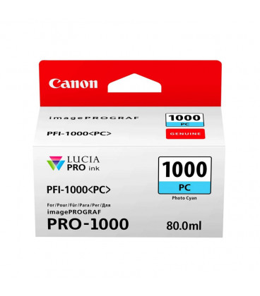 Original Canon PFI-1000 Photo Cyan Ink Cartridge - United Copiers